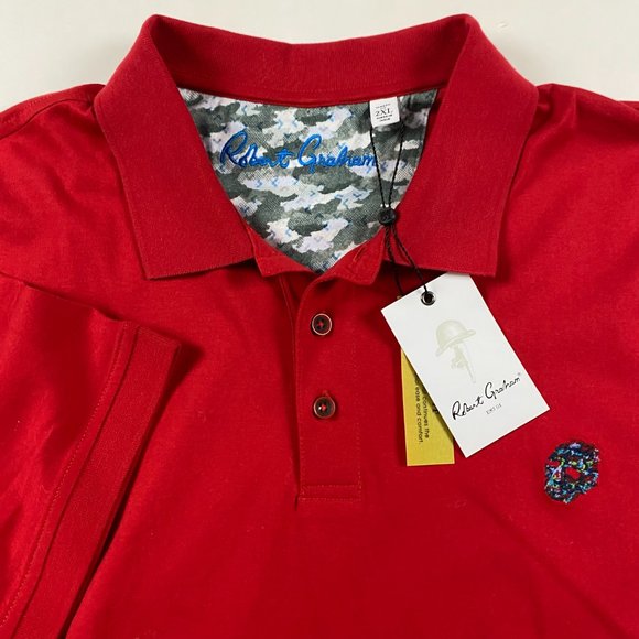Robert Graham | Shirts | Nwt Robert Graham Stone Trail Skull Head Polo ...